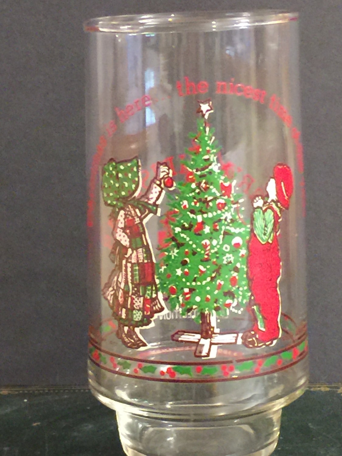 Holly Hobbie Coca Cola Christmas Glass Tumbler Limited