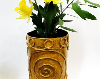 Paper mache vase | Etsy