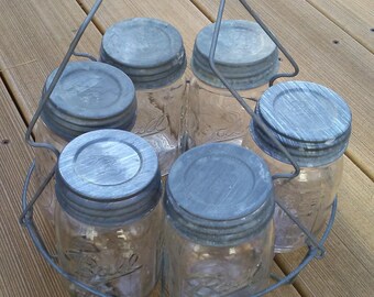 Mason jar carrier | Etsy