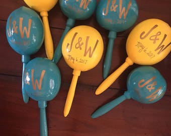 80 Custom Wedding Maracas