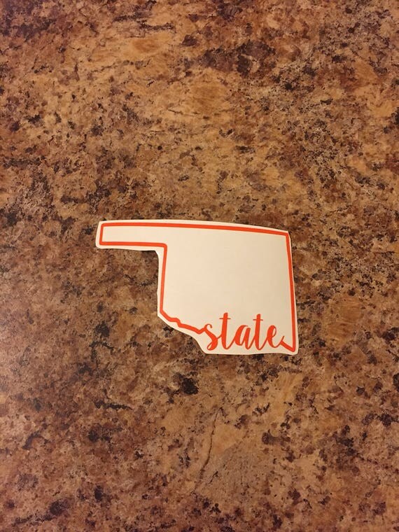 Oklahoma decal oklahoma state outline vinyl decal