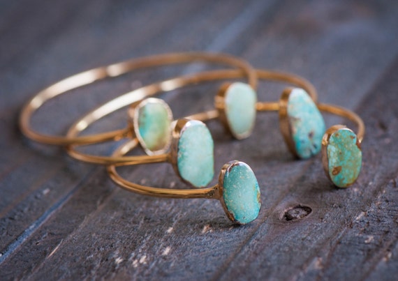 Turquoise BraceletTurquoise Cuff BraceletTurquoise Gold