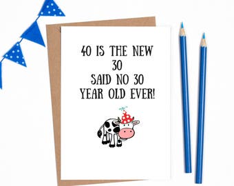 Funny 40th birthday | Etsy