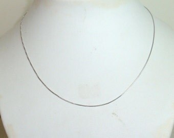 Sterling Silver Box Chain. Silver Italian Diamond Cut Box