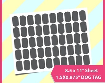 Dog tag template | Etsy