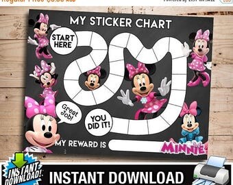 Minnie potty chart | Etsy