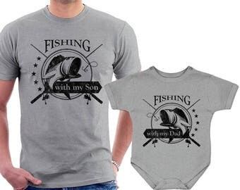 Father son fishing | Etsy