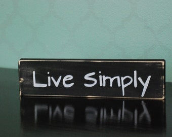 Live simply sign | Etsy