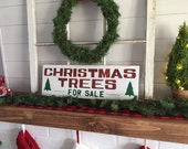 Christmas tree sign | Etsy