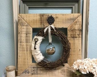 Picture frame wreath | Etsy