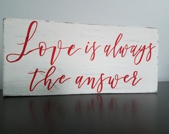 Love is the answer | Etsy