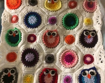 Crochet Owl Baby Blanket Pattern