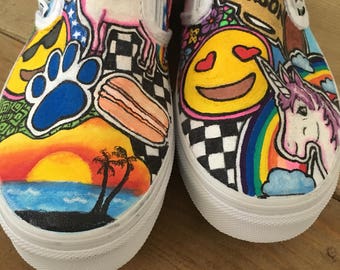 Rainbow vans | Etsy