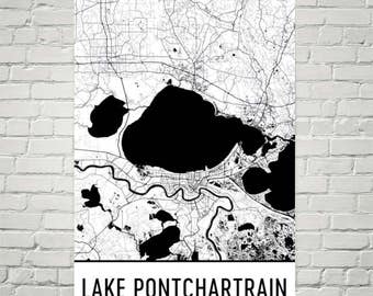 2012 Map of Lake Pontchartrain and Maurepas New Orleans