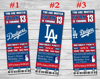 Dodgers invitations | Etsy