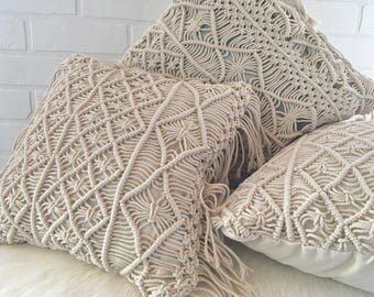 Macrame pillow | Etsy