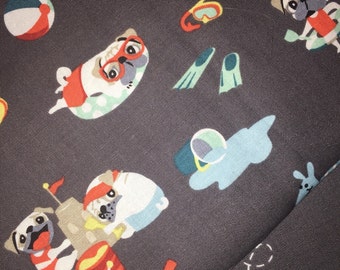 Pug fabric | Etsy