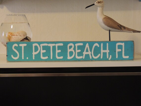 Items similar to ST. PETE BEACH Florida sign/Hand painted pallet wood ...