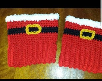 Santa boot cuffs | Etsy