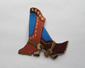 Cowboy boot applique | Etsy