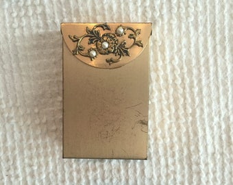 Gold cigarette case | Etsy