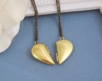 Half heart locket | Etsy