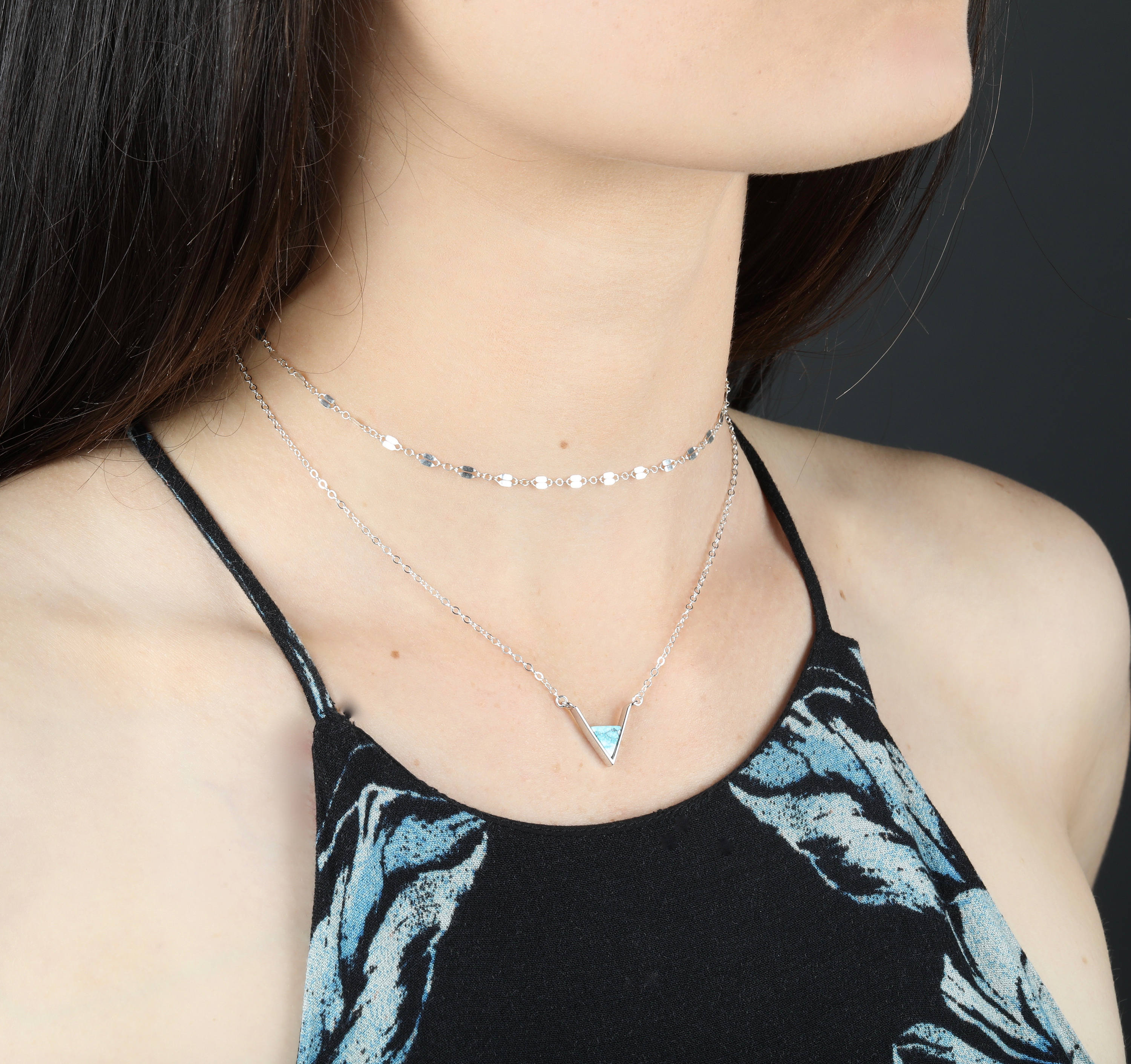 Dainty Choker Necklace in 14k Gold Filled or Silver Choker