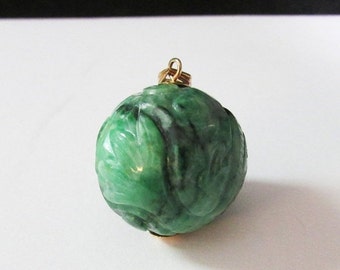Jade carved ball | Etsy
