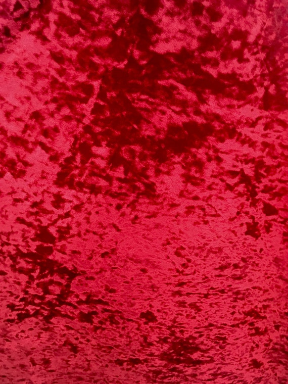 4-Way Stretch Crushed Velvet Fabric Red