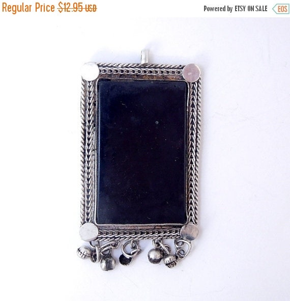 10% Sale Gemshow Large Silver Pendant Silver by jewelersparadise