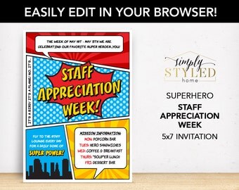 Superhero staff week | Etsy