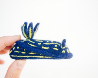 wool needle felt nudibranchs sea slugs and by WoolCreature on Etsy