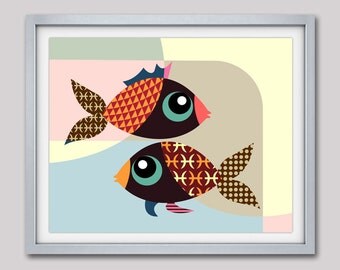Pisces art | Etsy