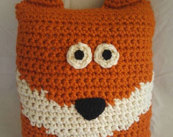 Crochet fox pillow | Etsy