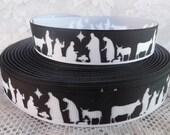 Grosgrain Ribbon Charms Buttons Coconut Buttons by AttisTreasures