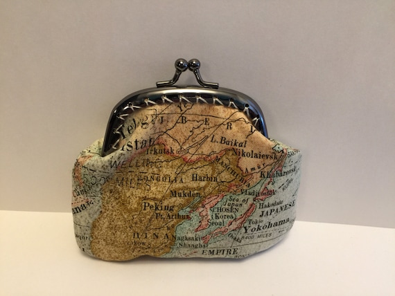 Vintage Map Coin Purse