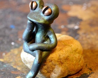 Polymer clay frog | Etsy