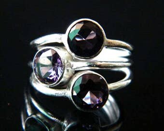 Purple quartz ring | Etsy