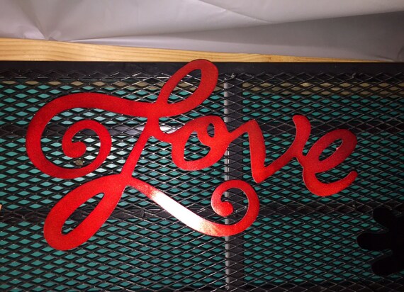 Love Metal Wall Art Word Art Love Art Metal Art Wall