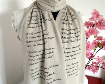 Poem scarf | Etsy