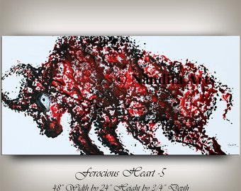 Animal Bull Painting 48 Abstract Art on by ContemporaryArtDaily