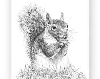 Squirrel pencil | Etsy
