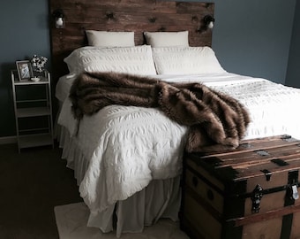 Rustic headboard | Etsy