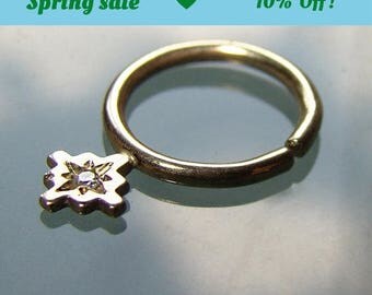 Geometric nose ring Gold Septum ring septum piercing septum