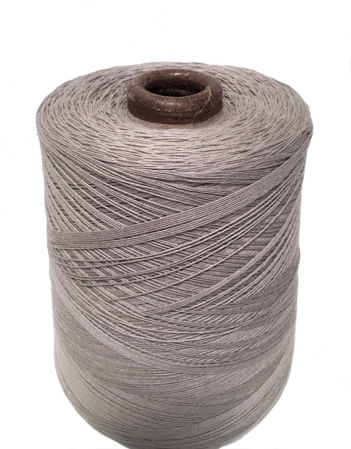Silver Gray Cotton Yarn Cone 1.3 Lbs Lace weight. KNITTING - WEAVING ...