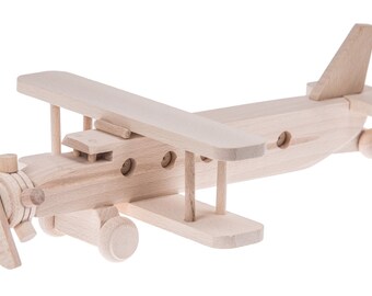 Wood toy airplane | Etsy