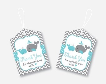 Whale favor tags | Etsy