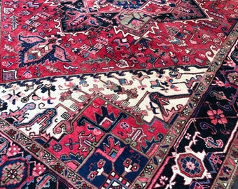 Red persian rug | Etsy