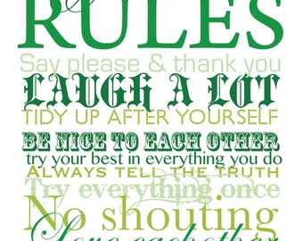 Gentleman Rules Print 11x17