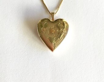 Vintage heart locket | Etsy